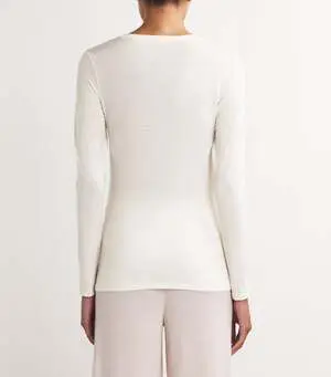 Falke Long-sleeve Climawool T-shirt - Ivory