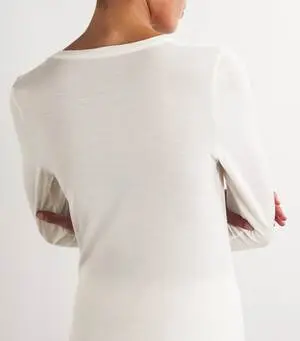 Falke Long-sleeve Climawool T-shirt - Ivory