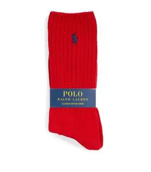 Polo Ralph Lauren Classic Crew Socks - Red
