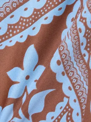 La DoubleJ Sleek Printed Satin Maxi Skirt