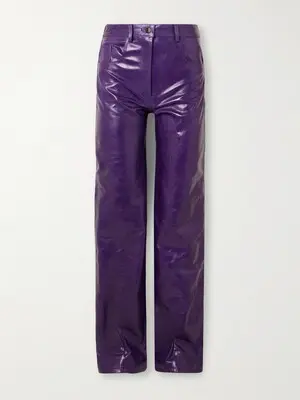 16Arlington Vante Straight-leg Leather Pants