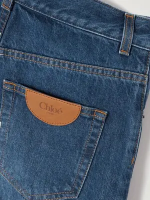Chloé Cropped Distressed Wide-leg Jeans