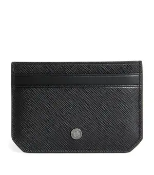 Harrods Saffiano Leather Card Holder - Black