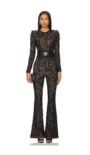 NADINE MERABI Bella Jumpsuit In . Also - Black