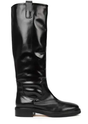 AeydĒ Henry Knee-high Leather Boots - Black