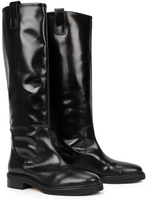 AeydĒ Henry Knee-high Leather Boots - Black