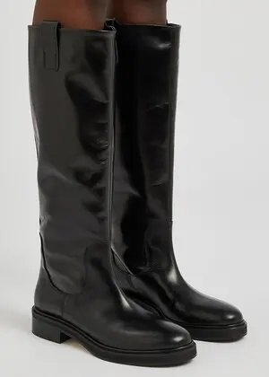 AeydĒ Henry Knee-high Leather Boots - Black