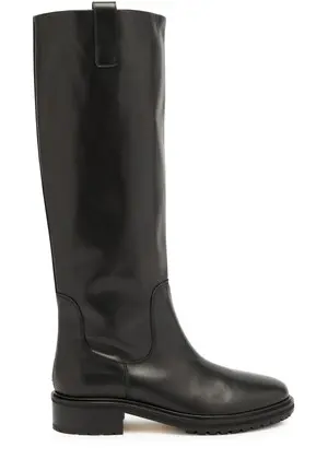 AeydĒ Henry Knee-high Leather Boots - Black