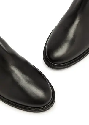 AeydĒ Henry Knee-high Leather Boots - Black