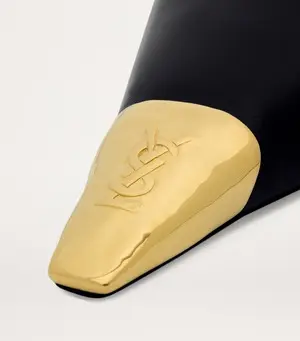 Saint Laurent Leather Jeanne Slingback Pumps - Black