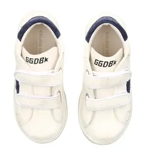 GOLDEN GOOSE Leather High Top Velcro Sneakers