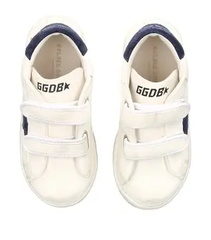 GOLDEN GOOSE Leather High Top Velcro Sneakers - White