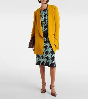 Dries Van Noten Sequined Houndstooth Silk Sweatshirt