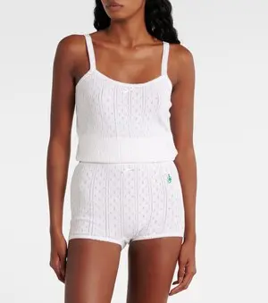JW Anderson Pointelle Cotton And Cashmere Shorts