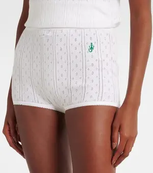 JW Anderson Pointelle Cotton And Cashmere Shorts