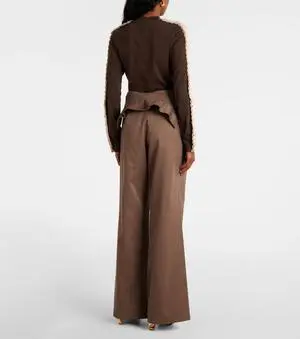 JW Anderson Cotton Twill Wide-leg Trousers