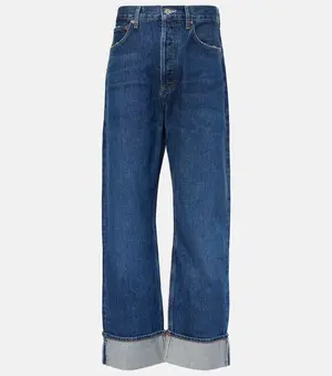 AGOLDE Fran Mid-rise Straight Jeans - Blue