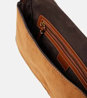 Staud Harlow Suede Shoulder Bag - Brown