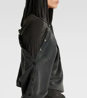 Y/project Oversized Cotton Jersey Hoodie With Buttoned Sleeves