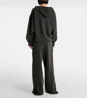 Y/project Oversized Cotton Jersey Hoodie With Buttoned Sleeves