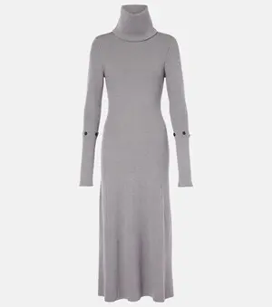 Proenza Schouler Jocelyn Ribbed-knit Midi Dress - Grey