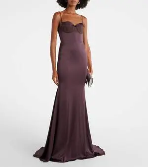Alex Perry Satin Bustier Gown