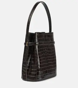TOTEME Croc-effect Leather Bucket Bag