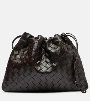 Bottega Veneta Medium Woven Leather Clutch - Brown