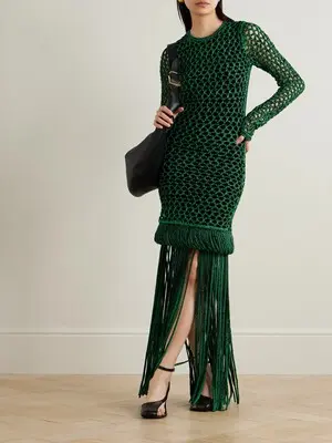 DIOTIMA The Vanguard Medusa Crocheted Cotton-blend Dress