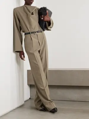 RÓHE Pleated Wool Wide-leg Pants