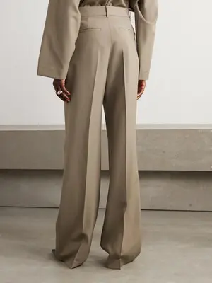 RÓHE Pleated Wool Wide-leg Pants