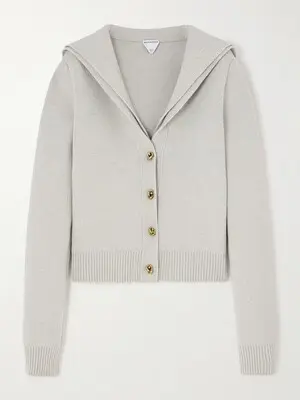 Bottega Veneta Layered Wool Cardigan - Gray