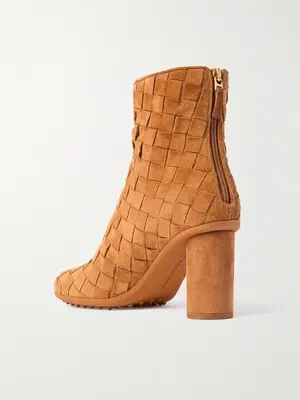 Bottega Veneta Atomic Intrecciato Suede Ankle Boots
