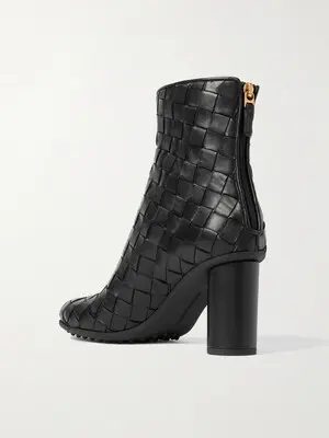 Bottega Veneta Atomic Intrecciato Leather Ankle Boots