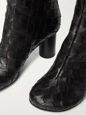 Bottega Veneta Atomic Intrecciato Leather Ankle Boots