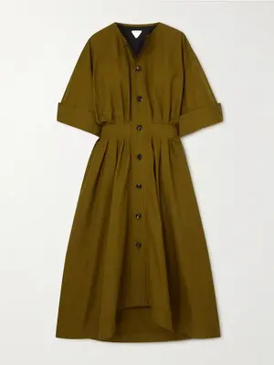 Bottega Veneta Cotton-canvas Midi Dress