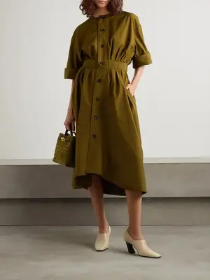 Bottega Veneta Cotton-canvas Midi Dress