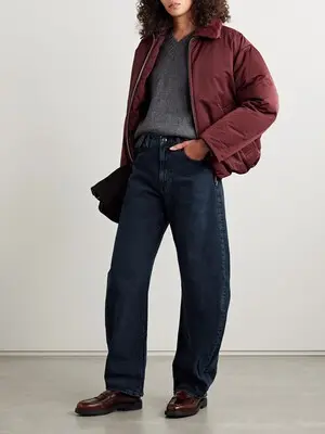 FRAME The Bubble High-rise Barrel-leg Jeans - Blue