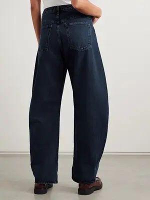 FRAME The Bubble High-rise Barrel-leg Jeans - Blue