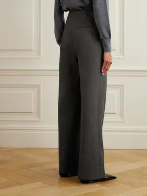LIBEROWE The Vanguard Annie Pleated Wool Wide-leg Trousers