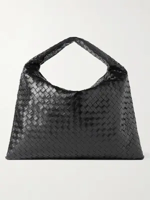 Bottega Veneta Large Intrecciato Leather Hop Tote - Black