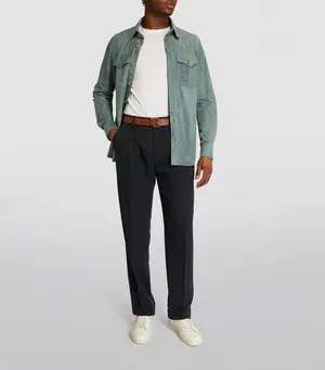 Ralph Lauren Purple Label Leather Rl Belt