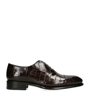 Croc Effect Oxfords For Men