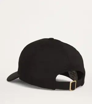 VIVIENNE WESTWOOD Cotton Baseball Cap With Embroidered Orb Logo - Black