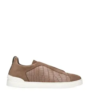 Zegna Croc Effect Loafers For Men