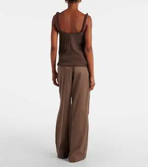 JW Anderson Layered Tassel-detail Camisole - Brown