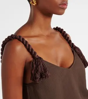 JW Anderson Layered Tassel-detail Camisole - Brown