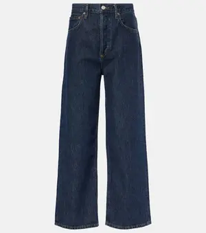 AGOLDE Ren High-rise Wide-leg Jeans In Polished