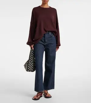 AGOLDE Ren High-rise Wide-leg Jeans In Polished