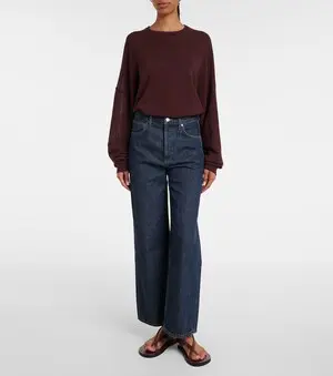 AGOLDE Ren High-rise Wide-leg Jeans In Polished